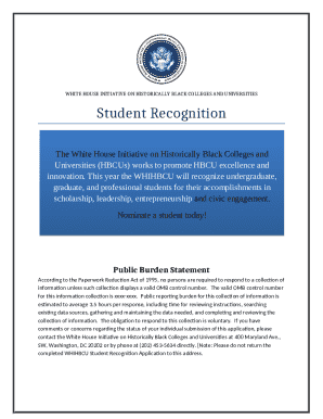 2018 Whihbcu Student Recognition Nomination Doc Template | pdfFiller