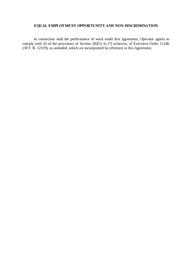 In connection with the perance of work under this Agreement, Operator ...