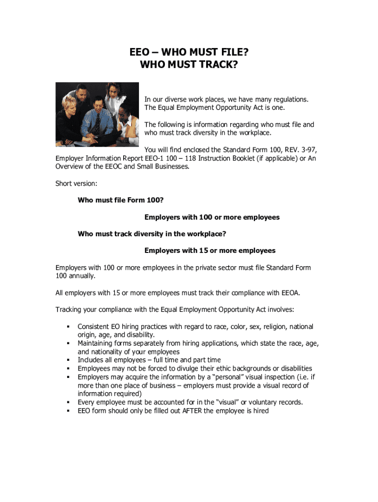 Fillable Online Equal Opportunity Regulation Pamphlet - Handout Fax ...