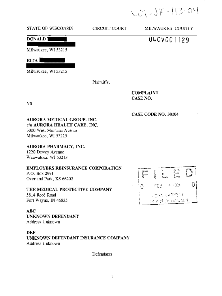 Fillable Online A01 Complaint Against Pharmacy for Error in Filling Prescription Fax Email Print ...