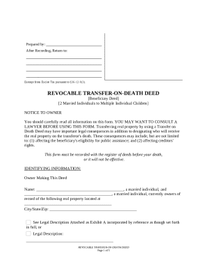 Revocable Transfer-on-death Deed Doc Template | pdfFiller
