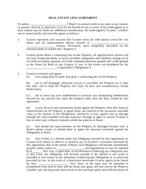 Real Estate Lien Agreement Doc Template | pdfFiller