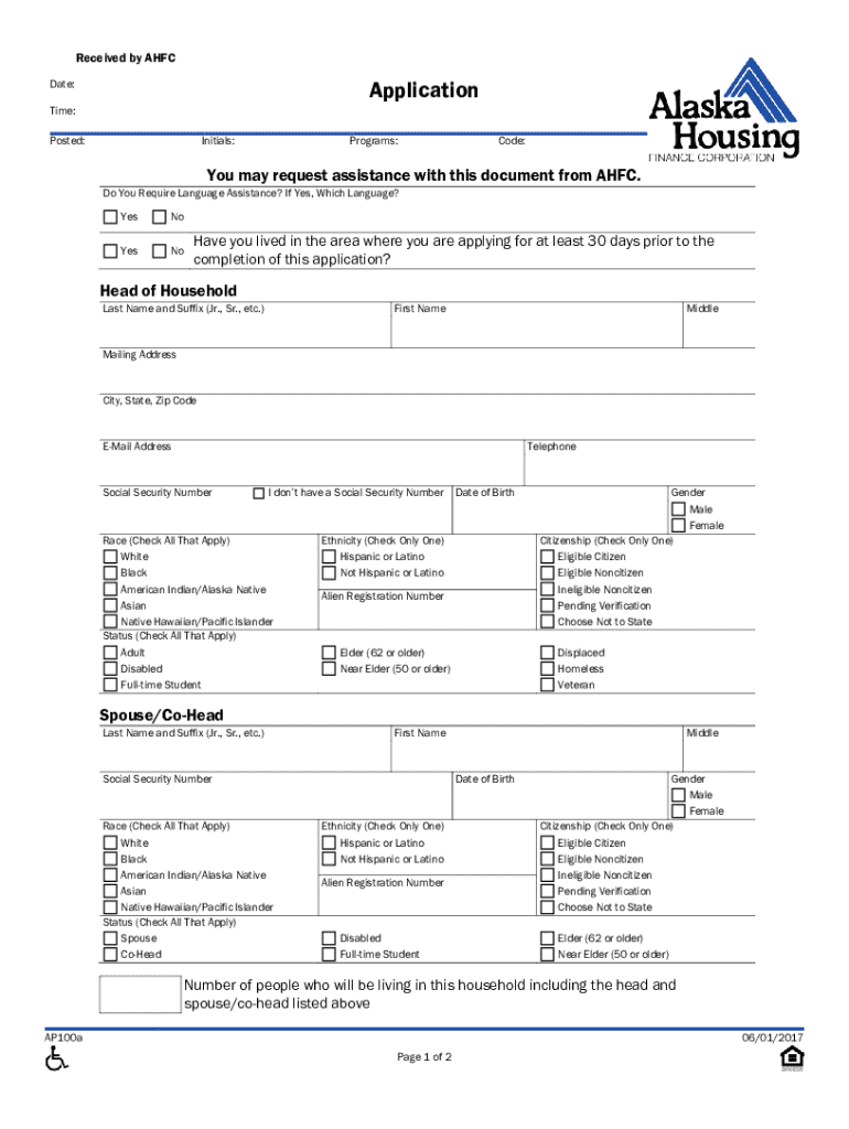 Fillable Online Alaska Housing Finance Corporation Rental Assistance ...