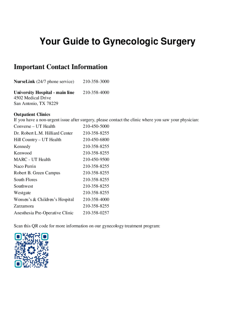 Fillable Online Your Guide to Gynecologic Surgery Fax Email Print ...