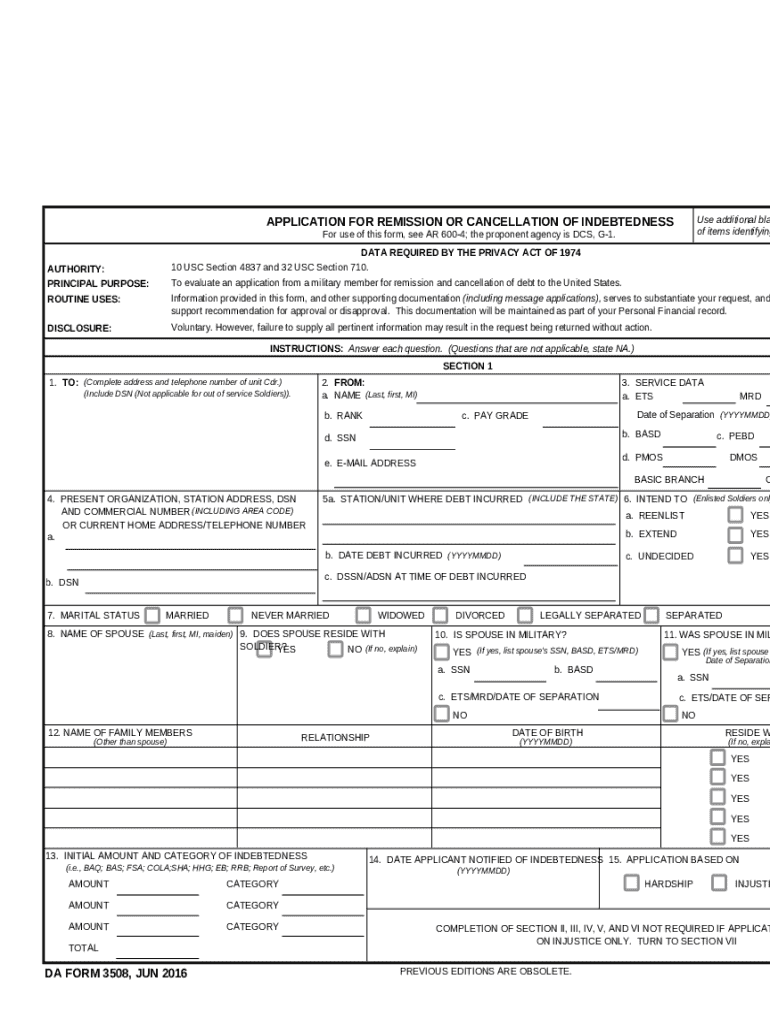 Da 3508: Fill out & sign online | DocHub