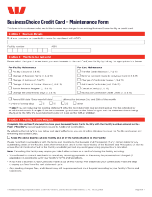 Fillable Online Businesschoice Credit Card – Maintenance Form Fax Email ...