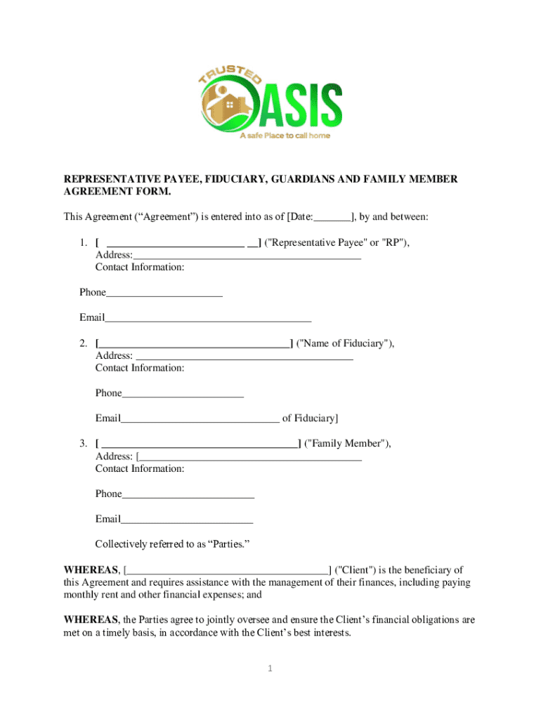 Fillable Online Representative Payee Agreement Fax Email Print - pdfFiller