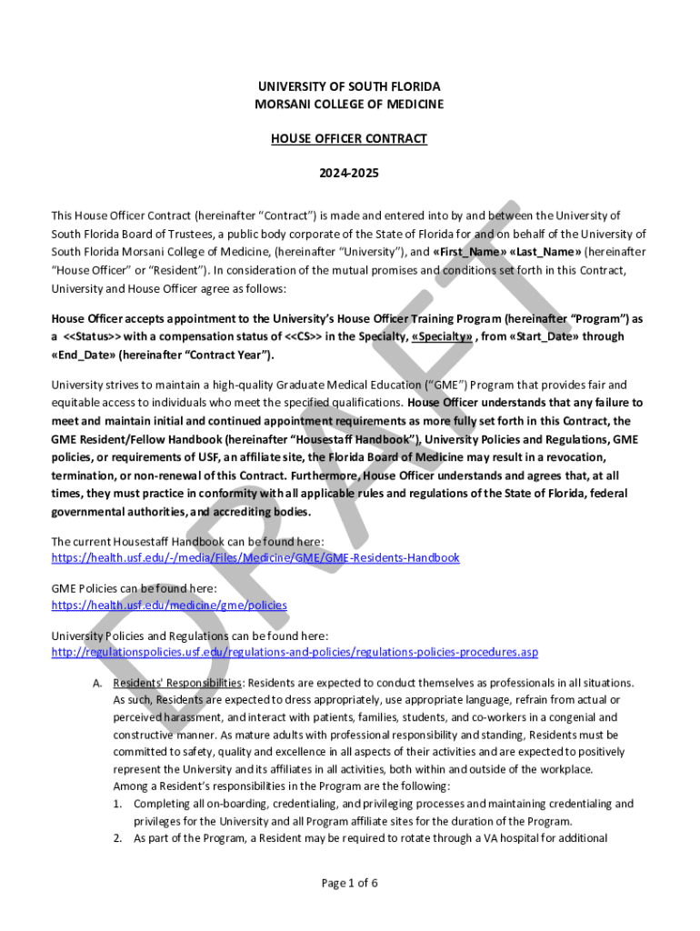 Fillable Online University of South Florida Morsani College of Medicine ...