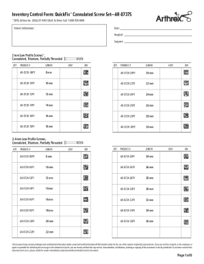 Fillable Online Inventory Control Form Fax Email Print - pdfFiller