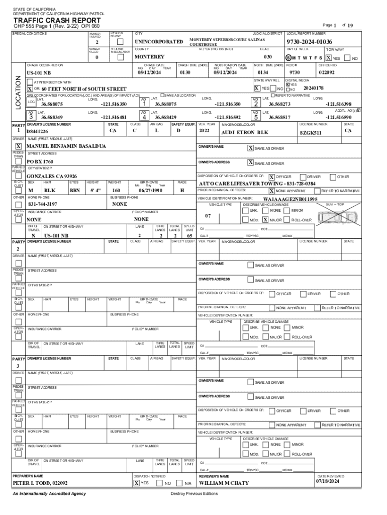 Fillable Online Traffic Crash Report Fax Email Print - pdfFiller