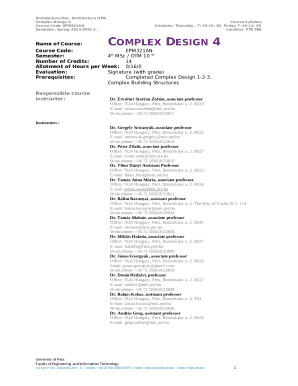 Name of Course:Complex Design 4 Doc Template | pdfFiller