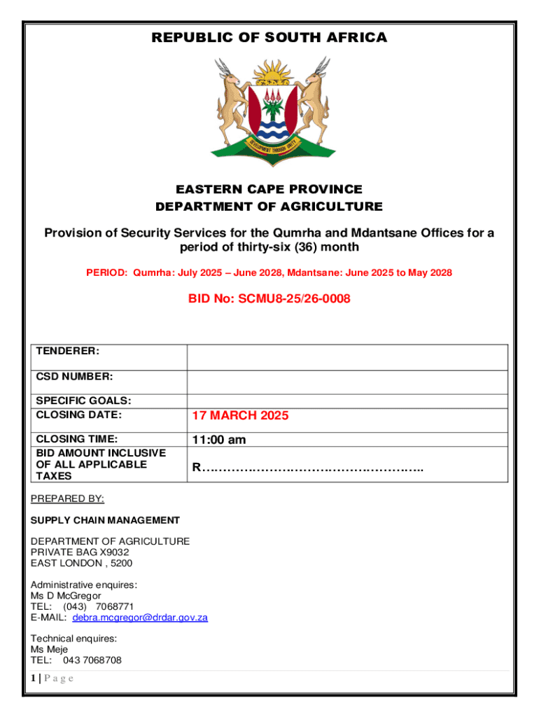 Fillable Online Provision of Security Services for the Qumrha and ...