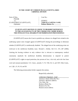 CLIENTLAST'S MOTION IN LIMINE TO PROHIBIT REFERENCE Doc Template ...