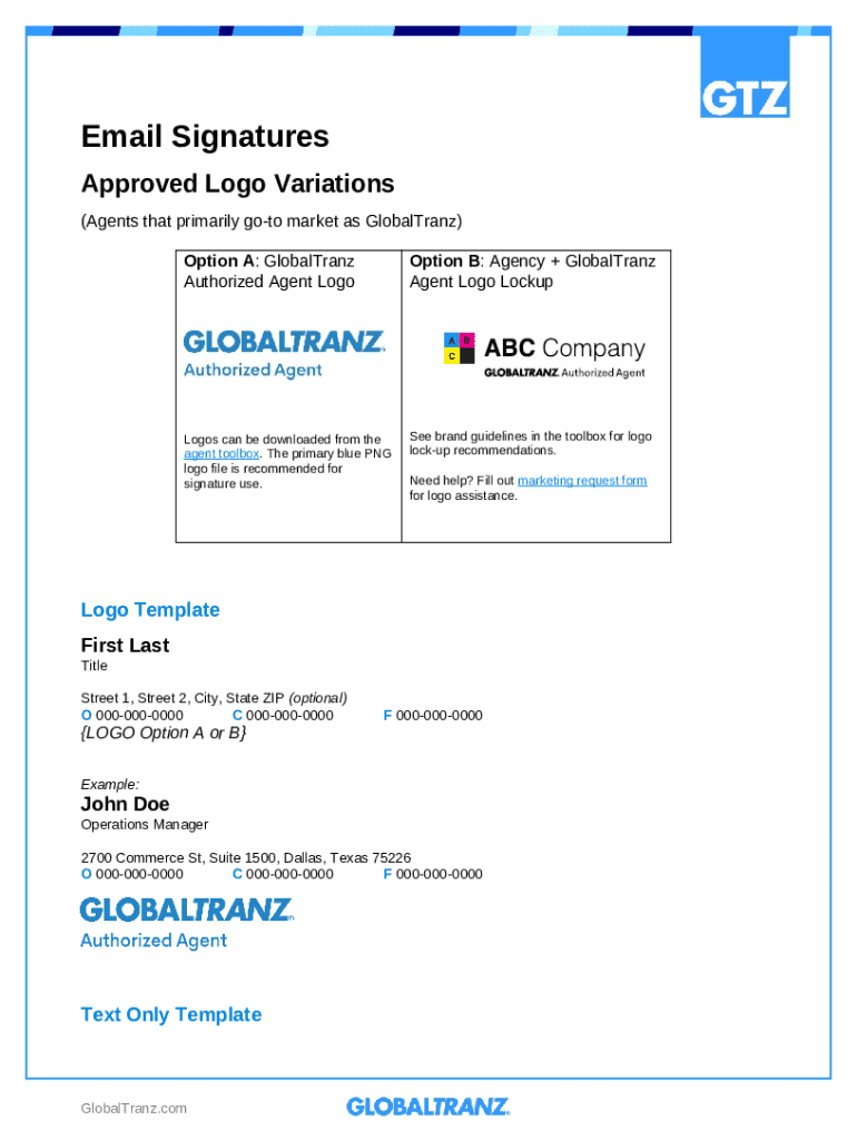 Approved Logo Variations Doc Template | pdfFiller