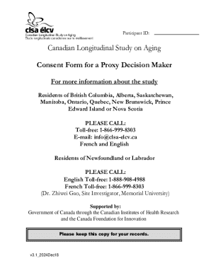 Fillable Online Consent Form for a Proxy Decision Maker Fax Email Print ...