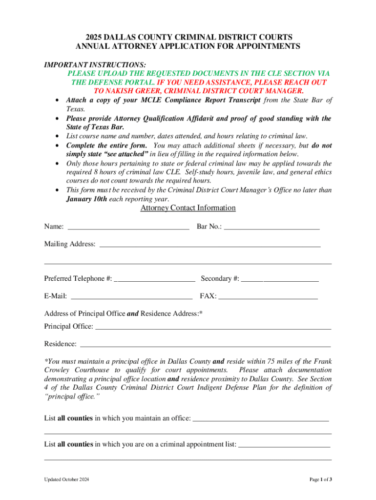 Fillable Online Attorney Application for Appointments Fax Email Print - pdfFiller