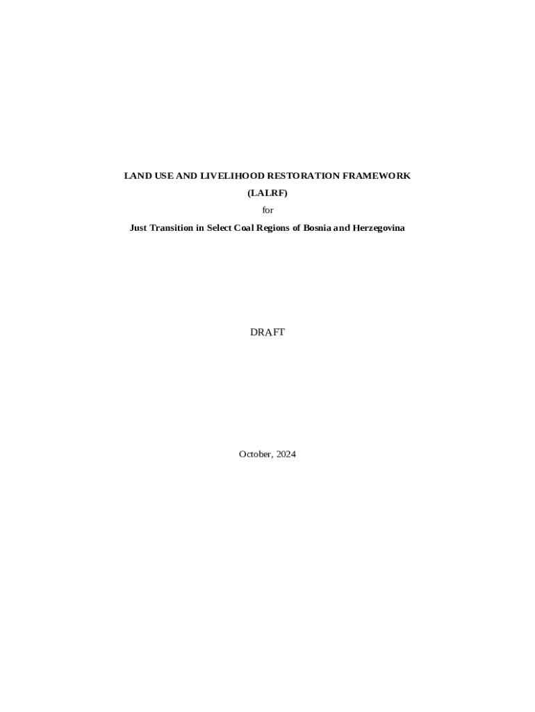 Land Use and Livelihood Restoration Framework (lalrf) Doc Template ...