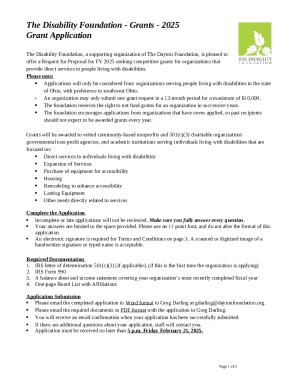 Grant Application Doc Template | pdfFiller