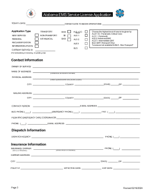 Fillable Online Alabama Department of Public Health - Office of Ems ...