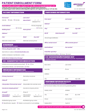 Fillable Online Patient Enrollment Form Fax Email Print - pdfFiller