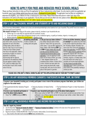 2024-25 Application for Free and Reduced Price School Meals Doc Template | pdfFiller