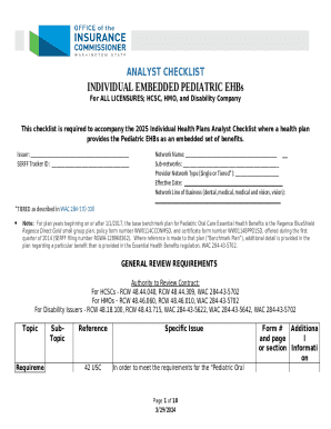 Analyst Checklist Doc Template | pdfFiller