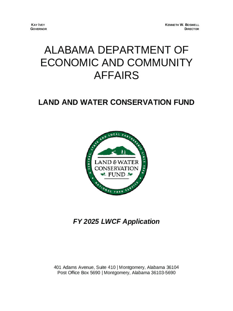 Fy 2025 Lwcf Application - adeca alabama Doc Template | pdfFiller