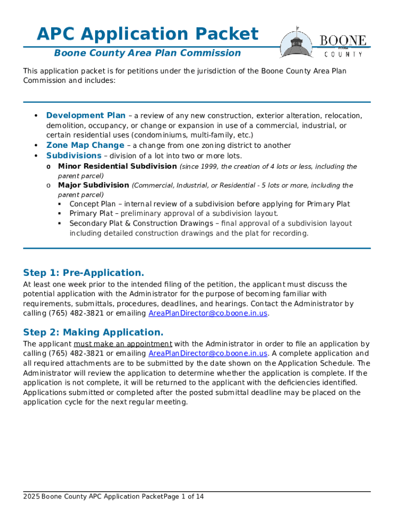 Apc Application Packet Doc Template | pdfFiller