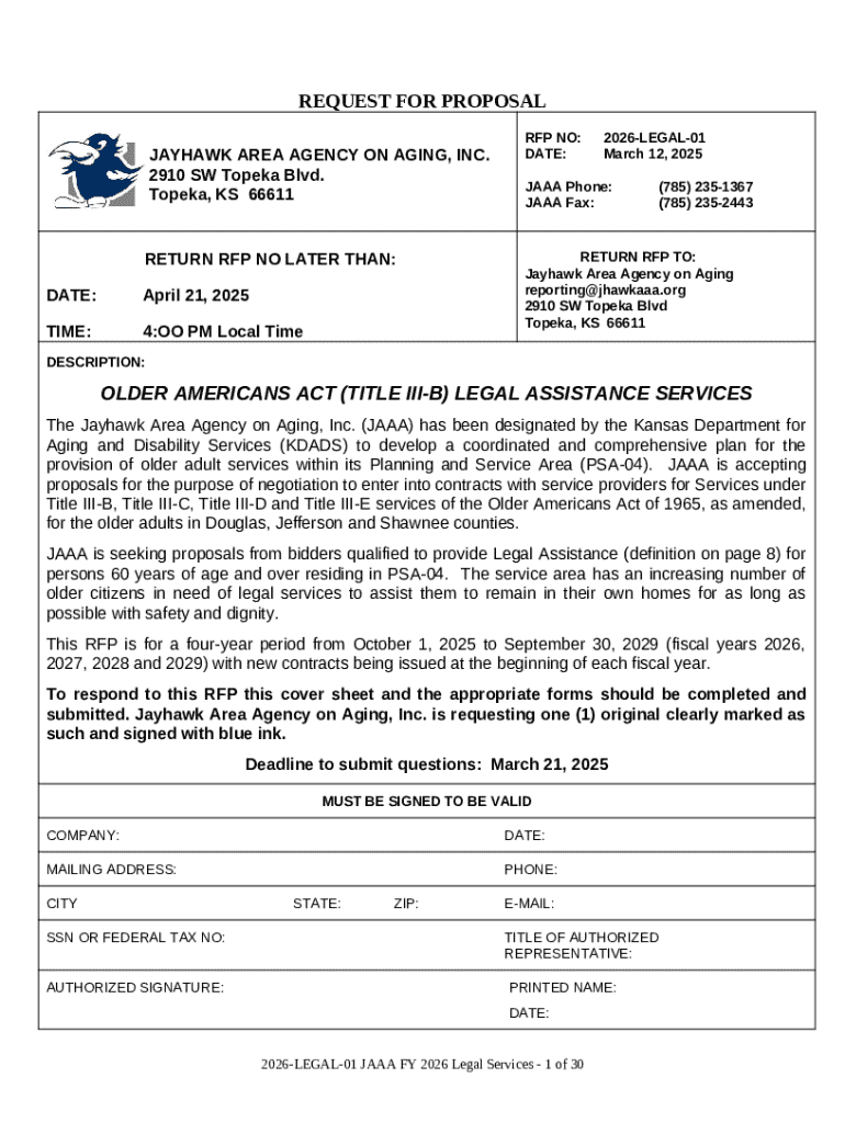 Request for Proposal Doc Template | pdfFiller