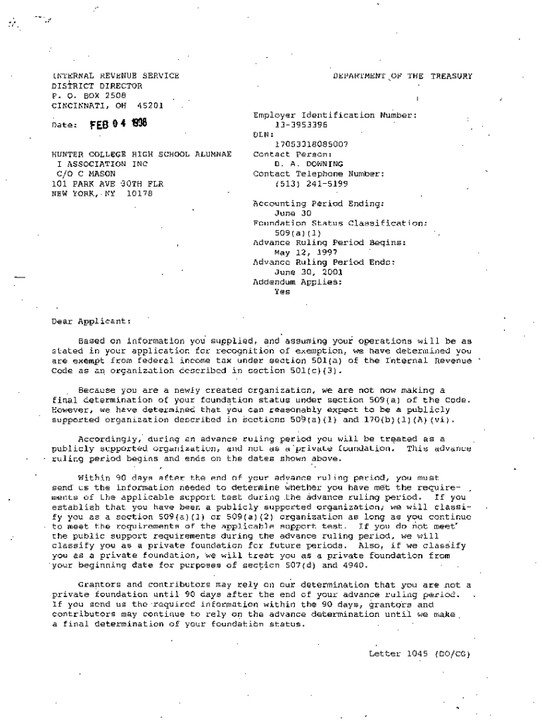 Fillable Online Determination of Exemption From Federal Income Tax Fax ...