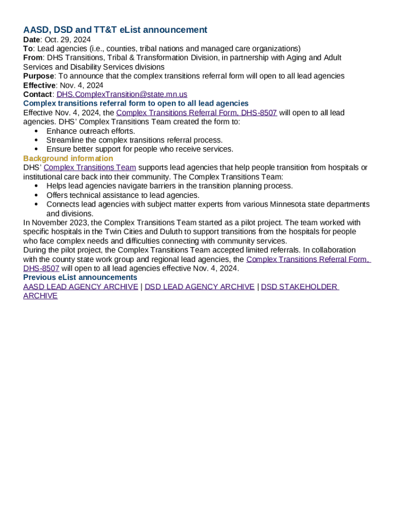 Dhs-8507 Doc Template | pdfFiller