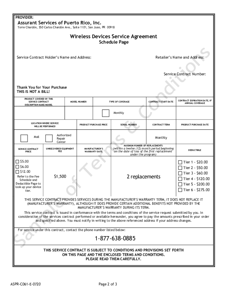 Fillable Online Wireless Devices Service Agreement Fax Email Print - pdfFiller