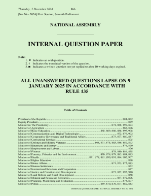 Fillable Online Internal Question Paper: National Assembly No 26- 2024 ...
