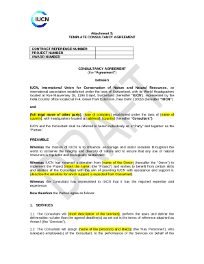 Template Consultancy Agreement Doc Template | pdfFiller
