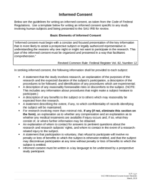 Ined Consent Doc Template | pdfFiller