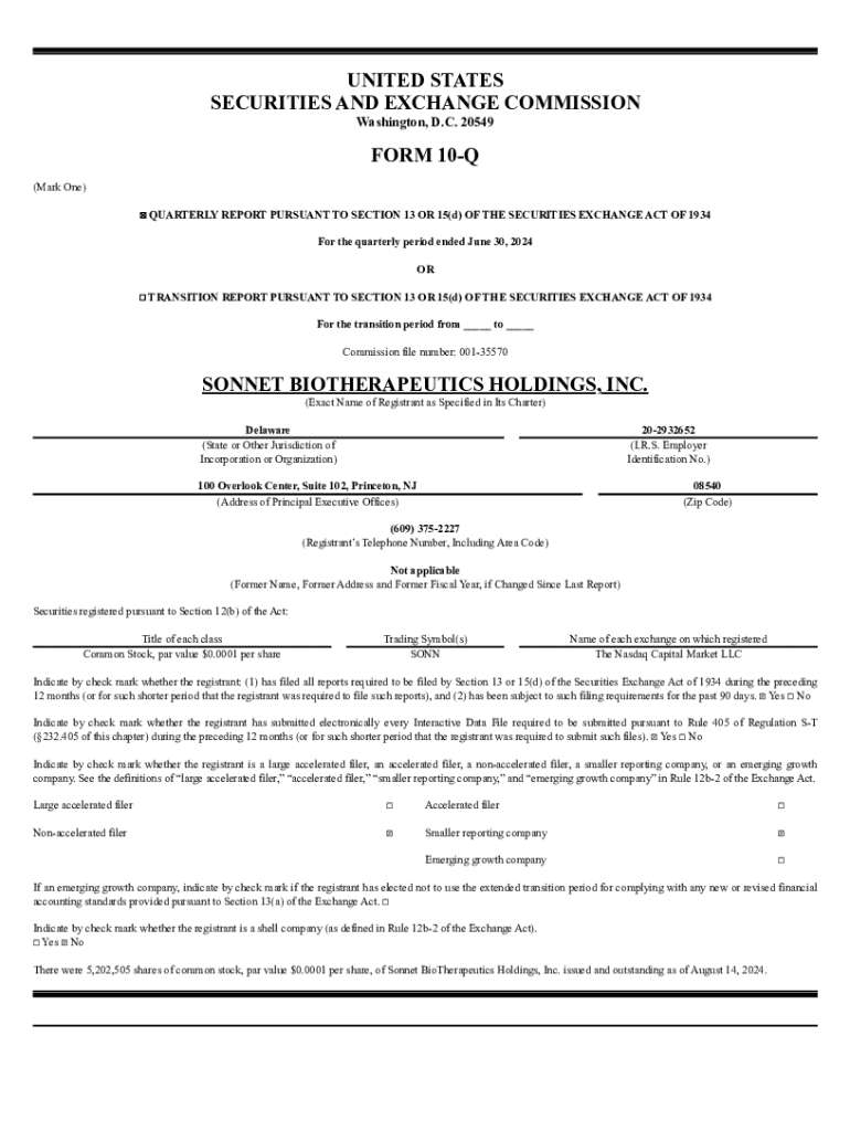 Fillable Online Quarterly Report Pursuant to Section 13 or 15(d) of the ...