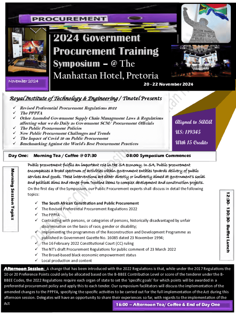 Fillable Online 2024 Government Procurement Training Symposium Fax ...