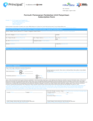 Fillable Online Subscription Form Fax Email Print - pdfFiller