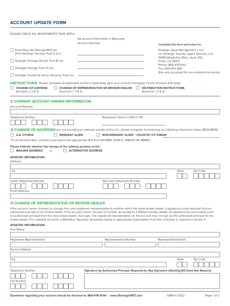 Fillable Online Account Update Form Fax Email Print - pdfFiller