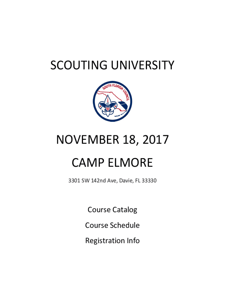 Fillable Online Scouting University Course Catalog Fax Email Print ...