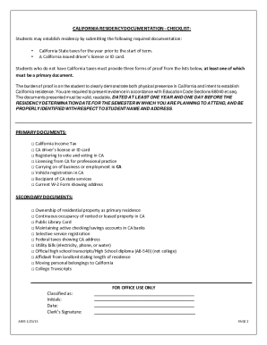 Fillable Online Residency Reclassification Form Fax Email Print - pdfFiller