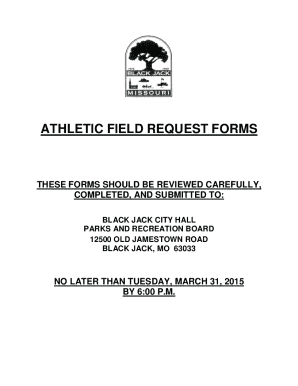 Fillable Online Athletic Field Request Information Fax Email Print - pdfFiller