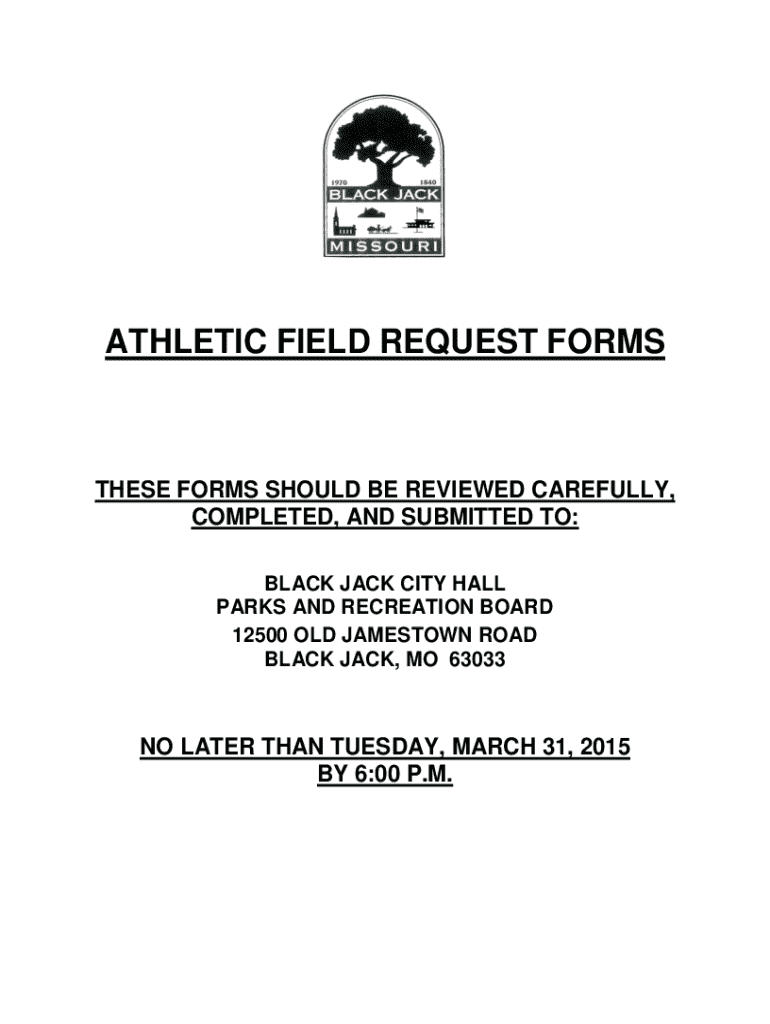 Fillable Online Athletic Field Request Information Fax Email Print - pdfFiller