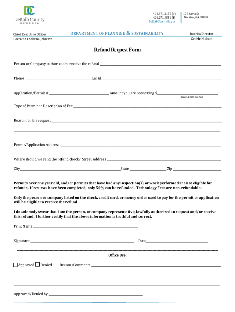 Fillable Online Refund Request Form Fax Email Print - pdfFiller