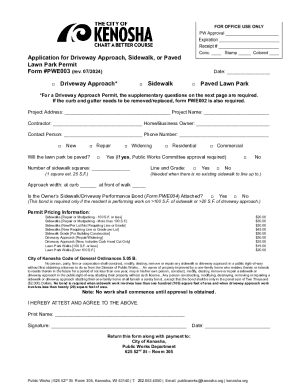 Fillable Online Driveway Approach Permit Fax Email Print - pdfFiller