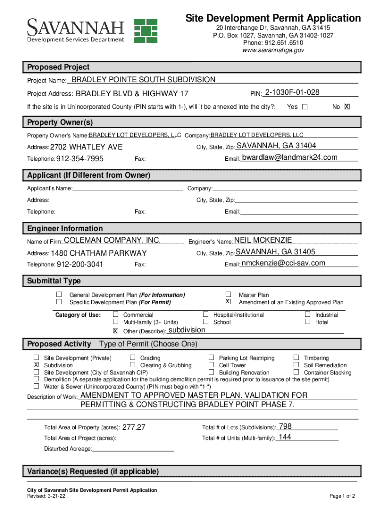 Fillable Online Site Development Permit Application Fax Email Print ...