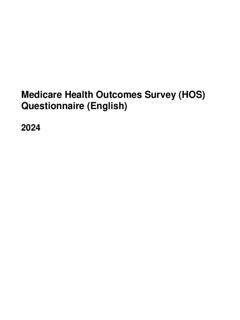 Fillable Online Medicare Health Outcomes Survey (hos) 2024 Fax Email ...