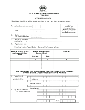 Fillable Online Application Form for Government Job Fax Email Print ...