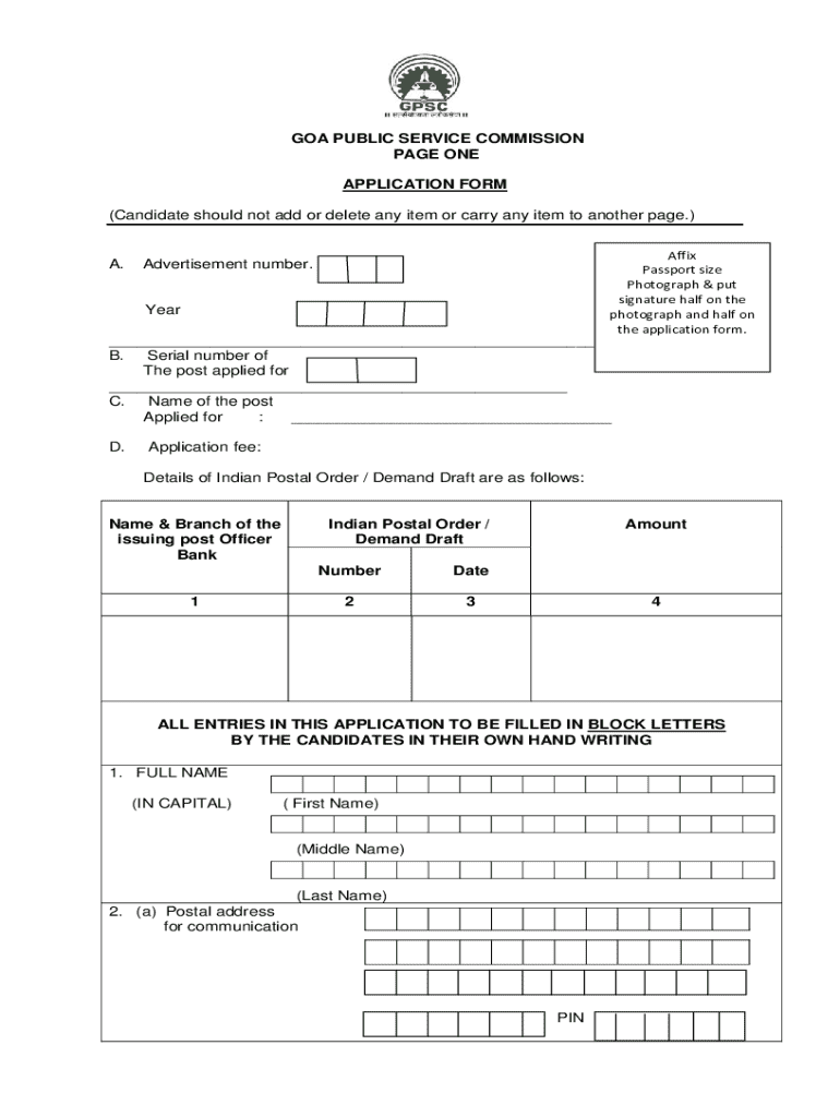 Fillable Online Application Form for Government Job Fax Email Print ...