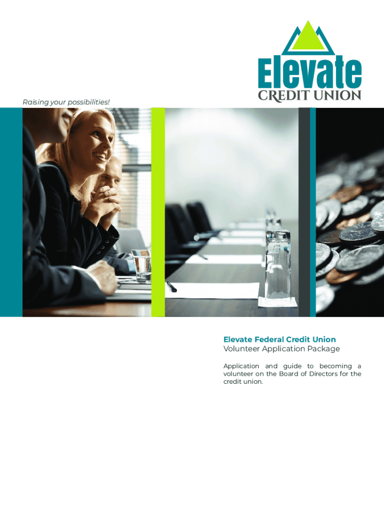 Fillable Online Elevate Federal Credit Union Volunteer Application Fax Email Print - pdfFiller